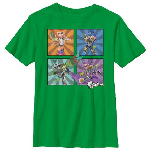 Boy's Nintendo Splatoon Inkling Panels T-shirt : Target