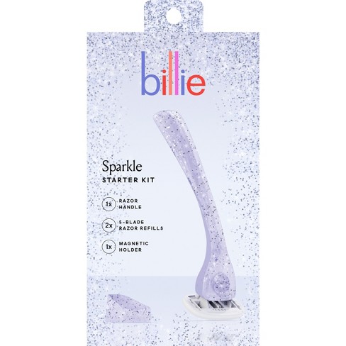 Billie Women's Sparkle Razor Kit - 1 Handle + Magnetic Holder + 2 Blade ...