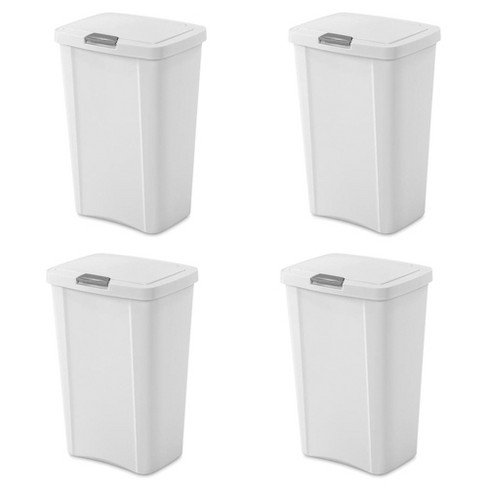 Sterilite 13 Gallon Touchtop Wastebasket Trash Can Garbage Recycle Bin ...