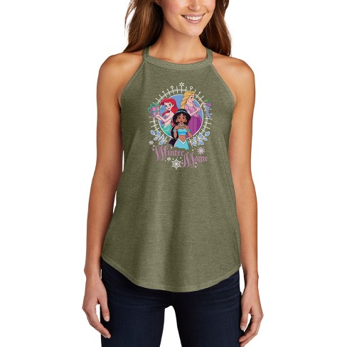 Women's Disney Princess Winter Magic Graphic High Neck Tank - Heather ...