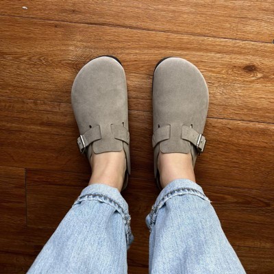 Women's Betsy Clog Mule Flats - Universal Thread™ Taupe 11 : Target
