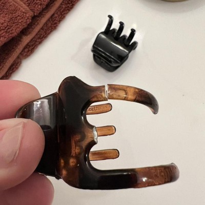 Scünci No-slip Grip Claw Clips - Tortoise/black - All Hair - 4pk : Target