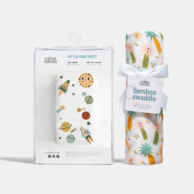 Rookie Humans Space Explorer 100% Cotton Fitted Crib Sheet : Target