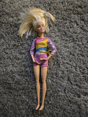 Barbie Gymnastics Playset With Blonde Fashion Doll, Balance Beam, 10 ...
