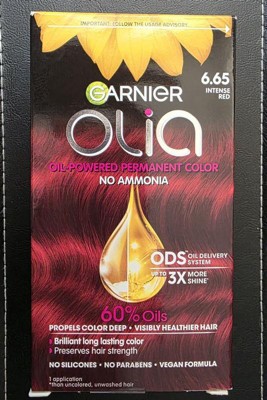 Garnier Olia Oil Powered Permanent Hair Color - Intense Red 6.65 - 1 Fl ...
