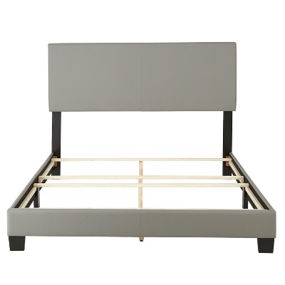 King Monroe Linen Upholstered Platform Bed Frame Charcoal - Eco Dream ...