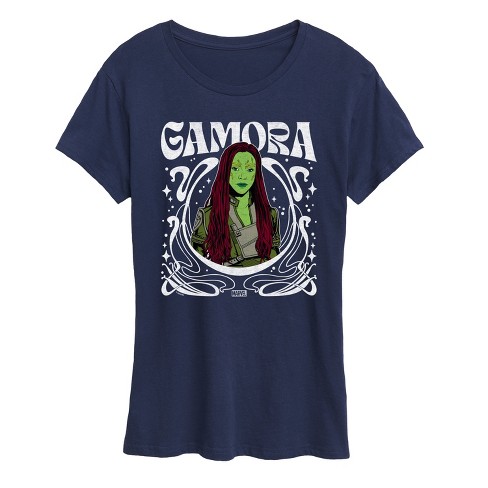 Women's Marvel Gamora Art Nouveau Short Sleeve Graphic T-shirt - Navy ...
