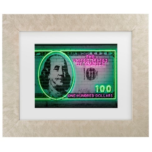 Octavian Mielu 100 Dollars Matted Framed Art : Target