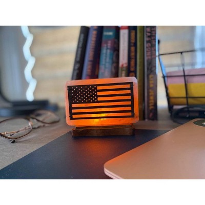 USA Flag Himalayan Salt USB Novelty Table Lamp Pink - Q&A Himalayan ...