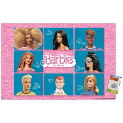 Trends International Mattel Barbie: The Movie - Hi Grid Unframed Wall ...
