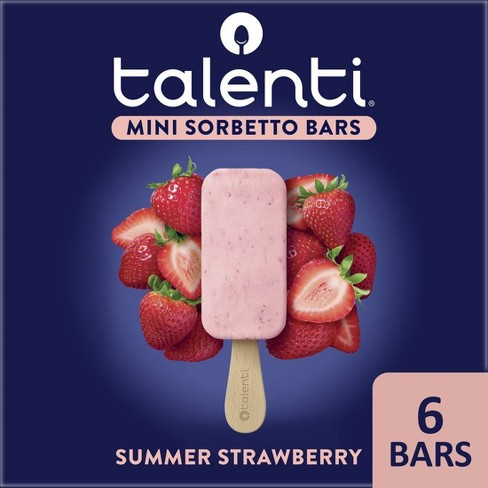Talenti Mini Sorbetto Fruit Bars Summer Strawberry With Real Fruit ...