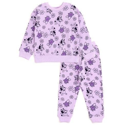 Bluey Little Girls Fleece Sweatshirt And Jogger Pants Outfit Set ...