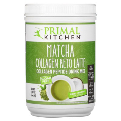 Primal Kitchen Collagen Keto Latte, Matcha, 9.33 Oz (264.6 G) : Target