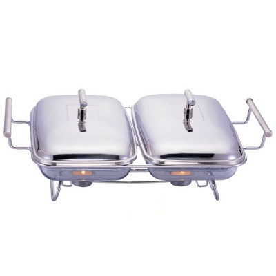 2 Packs Full Size Chafing Dish 9 Quart Stainless Steel Rectangular ...