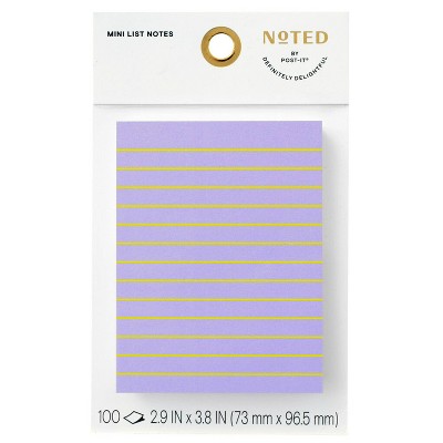 Post-it Noted Mini List Purple Lines : Target