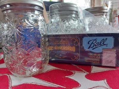 Ball 4pk 16oz Pint 140th Anniversary Regular Mouth Mason Jar : Target