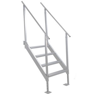 Adjustable Height Aluminum Boat Ladder, Heavy Duty Non Slip Dock ...
