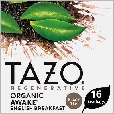 Tazo Regenerative Organic Awake English Breakfast Black Tea - 16ct : Target