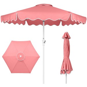 Best Choice Products 7.5ft Patio Market Umbrella with Wavy Trim, Fade ...