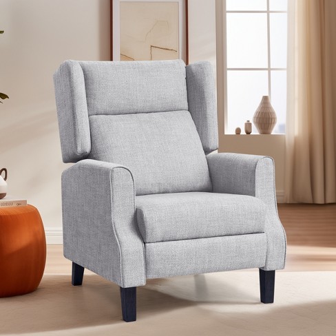 Subrtex Push Back Recliner Chair Modern Upholstered Manual Wing Chair Target