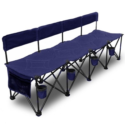 GoTEAM! Pro 4 Seat Portable Folding Team Bench - Navy Blue : Target