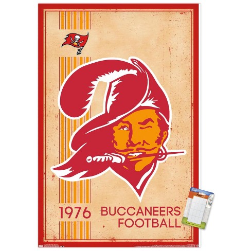 Trends International Nfl Tampa Bay Buccaneers - Retro Logo 14 Unframed ...