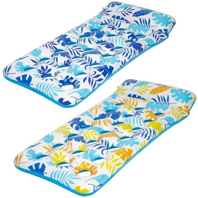 Movssou 2 Piece Float Set Lounger Inflatable Pool Floats Reclining ...