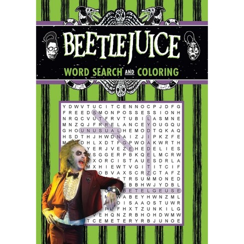 Beetlejuice Word Search And Coloring - (coloring Book & Word Search) By ...