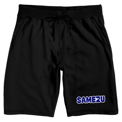 Samezu Character Logo Text Graphic Men's Black Sleep Pajama Shorts : Target