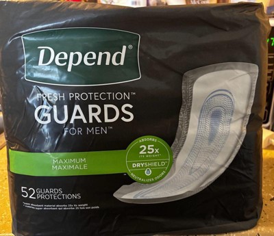 Depend Guards/incontinence Bladder Control Pads For Men - Maximum ...