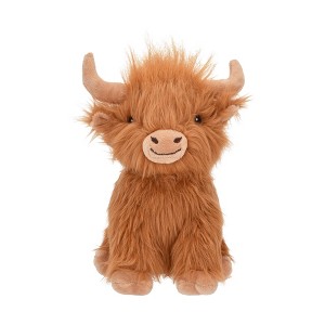 Multipet 8" Highland Cow Interactive Plush Dog Toy: All Ages, Occupy ...