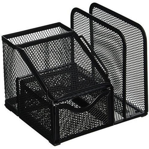 Greenco Office Supplies Desk Organizer With Note Pad Holder- Black : Target