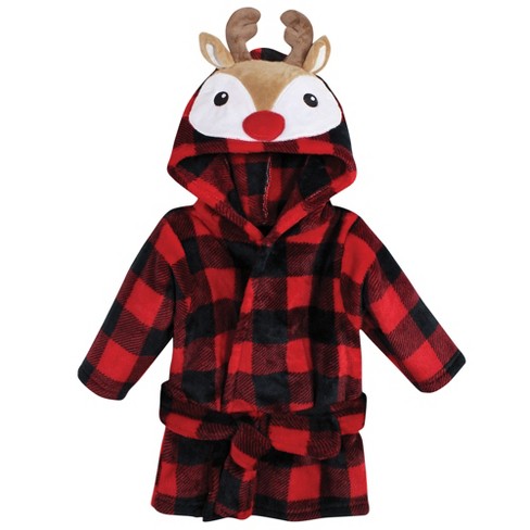 Hudson Baby Unisex Baby Plush Animal Face Bathrobe, Rudolph, 0-9m : Target