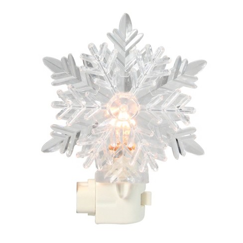 Northlight 5.75" Pre-lit Feathery Snowflake C7 Christmas Night Light ...