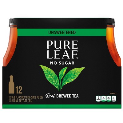 Pure Leaf Unsweetened - 12pk/16.9 Fl Oz Bottles : Target