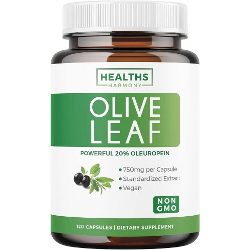 Olive Leaf Extract Capsules, Cardiovascular And Immune Health, Health's ...