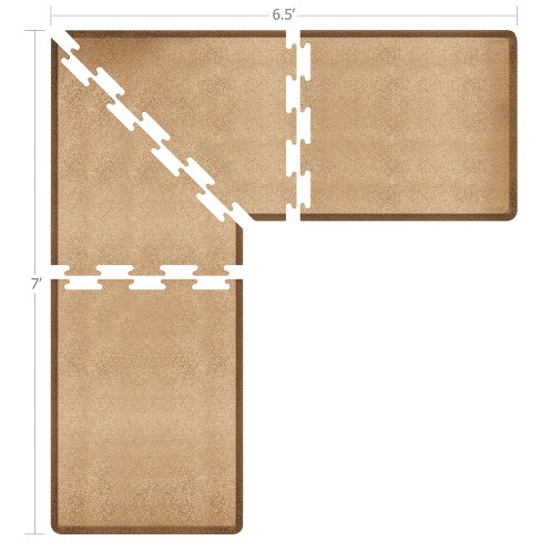 Wellnessmats Puzzle Piece Collection 3 Foot Wide L Series Granite ...