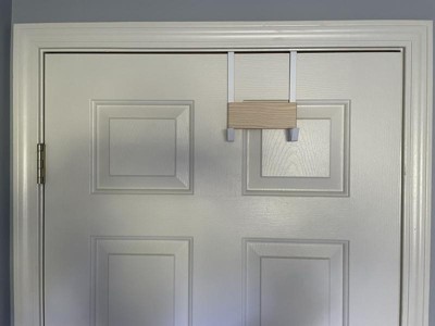 Small Over The Door Hook With Wood 2 Hooks Matte White - Brightroom ...