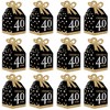 Big Dot Of Happiness Adult 40th Birthday - Gold - Square Favor Gift ...