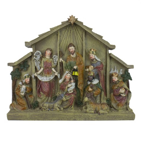 Northlight 9.75" Tabletop Nativity Scene Christmas Figure Decoration ...