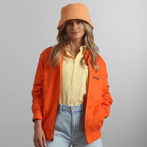 Members Only Women's Classic Iconic Racer Oversized Jacket, Orange ...