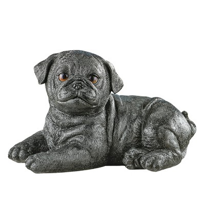 Collections Etc Hand-painted Realistic Pug Puppy Outdoor Statue : Target