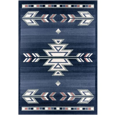 Well Woven Lizette Dark Blue Traditional Medallion Southwestern 5'3" X ...