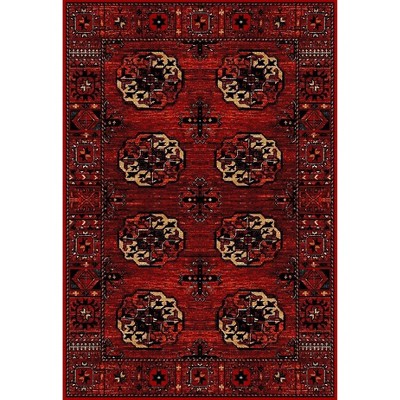 6'7"x9' Rectangular Woven Indoor Outdoor Area Rug Sunset Ombre Reds ...