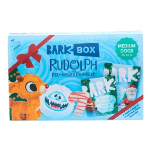 Bark Barkbox Holiday Rudolph The Red Nosed Reindeer Dog Toy And Treat ...