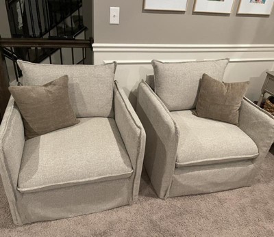 Berea Slouchy Lounge Chair With French Seams Textured Mushroom ...