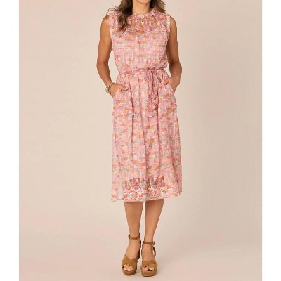 Women's Self Tie Waist Woven Dress - Democracy M : Target