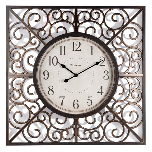Westclox 20" Wall Clock With Open Case Frame : Analog Display, Indoor ...