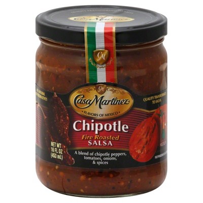 Casa Martinez Salsa Chipotle Fire Roasted - Pack Of 6 - 16 Oz : Target