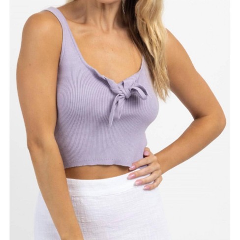 Women's Bow Bliss Knit Ribbed Tank - Promesa S : Target